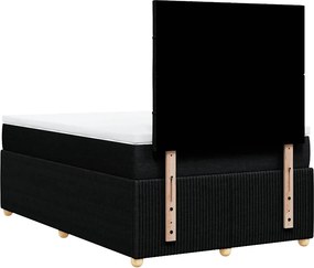 Box spring postel s matrací černá 120x200 cm textil 3292025