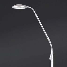 LED stojací lampa Cobra 1žár. nikl