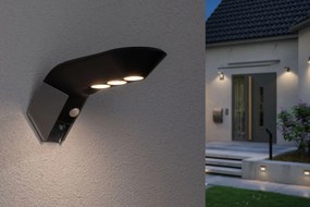 P 94250 Venkovní solární nástěnné svítidlo Soley 3000K antracit pohybové čidlo - PAULMANN