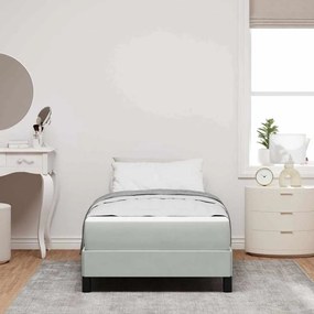 Postel s boxspringem s matrací Světle šedá 100 x 200 cm textil 3398671