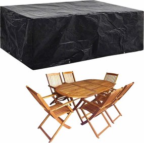 Plachty na zahradní nábytek 2 ks 8 oček 242 x 162 x 100 cm 279131