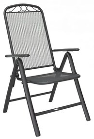 Černá kovová zahradní židle – Rojaplast