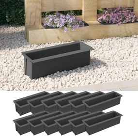 Květinové Truhlíky Na Europalety 12 Ks Šedé 36X13,5X9,5 Cm Pp