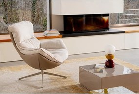 Kovová stolní lampa se skleněným stínidlem (výška 33 cm) Malton – Bizzotto