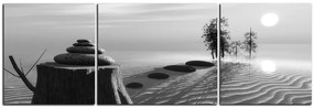 Obraz na plátně - Zen stones - panoráma 5162QC (150x50 cm)
