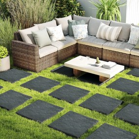 Costway Sada 16 nášlapných kamenů pro zahradní dlažební desky z – 39,5 × 39,5 cm