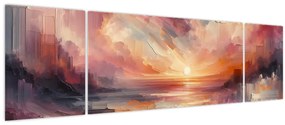 Obraz - Malované červánky (170x50 cm)