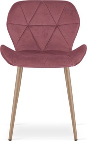 Jídelní židle MANGO VELVET, tmavě růžová
