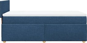 Box spring postel s matrací modrá 90x200 cm textil 3286562