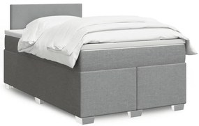 Box spring postel s matrací světle šedá 120 x 200 cm textil 3288148
