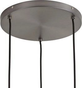 Designové závěsné svítidlo kovově šedé se 3 světly - Ard