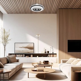 Stropní LED svítidlo Zephyr, 1x LED 48w, 3000-6000k, b, s ventilátorem a ovladačem