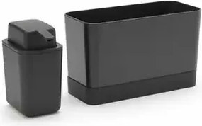 Brabantia Organizér ke dřezu s dávkovačem tmavě šedá / plast /  8.5 x