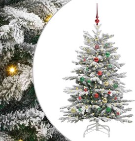 Umělý Skládací Vánoční Strom Bílá 150 cm PE a PVC 3395639