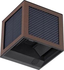 LED Solární nástěnné svít. se sen LED/9W/3,7V 3000/4000/6000K IP65 2600mAh hnědá
