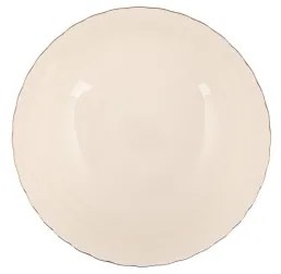 Jídelní sada 54 ks bílá/měděná/kostní porcelán