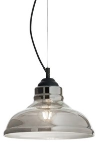 Závěsné svítidlo Ideal Lux Bistró SP1 plate fumé 112343 šedé 28cm