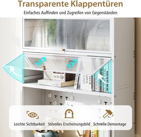 Costway Kuchyňská skříňka se 6 úrovněmi bufetová s policí samostatně stojící