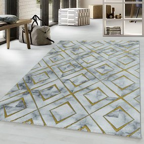 Ayyildiz, Kusový koberec Naxos 3811 gold, 140x200, šedá, kancelář