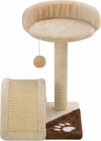 Škrabadlo pro kočky sisalové sloupky 40 cm béžové a hnědé 170545