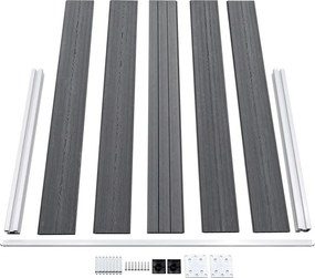 Zahradní plot WPC 699 x 106 cm šedý 3053249