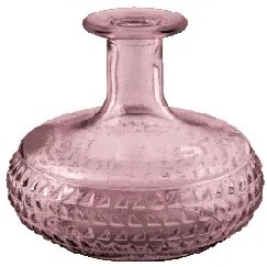 Ego Dekor ED VIDRIOS SAN MIGUEL !RECYCLED GLASS! Váza z recyklovaného skla "DIAMOND", 12 cm růžová