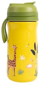 Žlutá nerezová dětská lahev 370 ml Jungle - Ladelle
