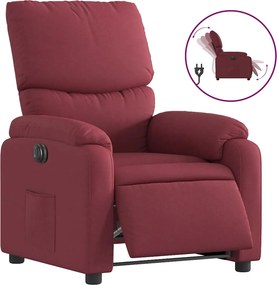 Elektrické polohovací křeslo vínové textil 3204803