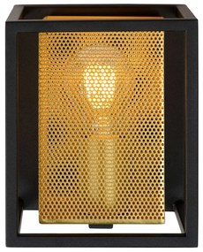 Lucide 21222/01/30 nástěnné svítidlo Sansa matně zlaté/černé, E27, 18cm