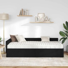 Rohový rám postele s matrací Jiný s čelo 2 ks Zelená textil 3393607