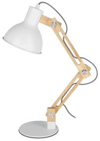 Stolní lampa 1xE27/40W/230V bílá