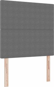 Postel s boxspringem s čelo Světle šedá a bílá 100 x 200 cm 3337543