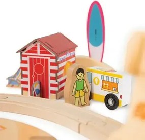 Bigjigs Rail Přístav s jeřábem, člunem a potápečem / od 3 let