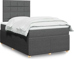 Box spring postel s matrací tmavě šedá 120x200 cm textil 3292024