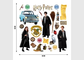 Dětská samolepka na zeď Harry Potter Trio Kouzelníků | 30 x 30 cm | DDKS3939
