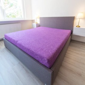 Homa žakar new prostěradlo fialová