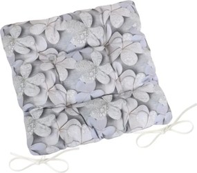 Bellatex Sedák DITA prošívaný 40x40 cm Květ Šedá
