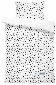 Marsielle Decor dětské povlečení 100 x 135 černé puntíky - BLACK DOTS