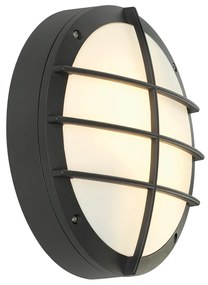 SLV 229085 Bulan Grid, antracitové venkovní svítidlo s mřížkou, 2x25W E27, prům.27,5cm, IP44