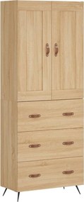 Skříň highboard dub sonoma 69,5 x 34 x 180 cm kompozitní dřevo 3199724