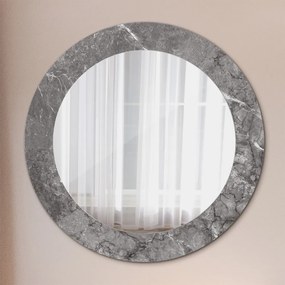 Kulaté zrcadlo tištěný rám Rustikální mramor fi 60 cm