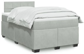 Box spring postel s matrací světle šedá 120 x 200 cm samet 3286282