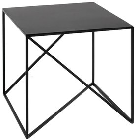 Nordic Design Černý kovový konferenční stolek Mountain 50 x 50 cm