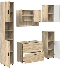 Sada koupelnového nábytku 5 ks Sonoma dub 35 x 30 x 192 cm 3393065
