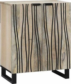 Sestava komody 3 ks Bílá 180 x 33 x 75 cm Masivní mangové dřevo 3310047