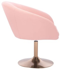 LuxuryForm Židle VENICE na zlatém talíři - růžová