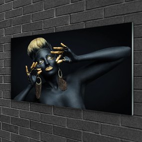Obraz na skle Žena Barva Člověk 120x60 cm