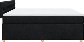 Box spring postel s matrací černá 180x200 cm textil 3286768