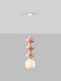 LED růžovo-bílé moderní svítidlo Clio