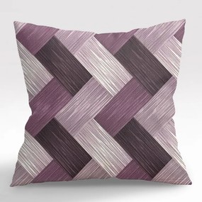 #Ervi povlak na polštář bavlněný - Dřevodekor fialový - 45 x 45 cm